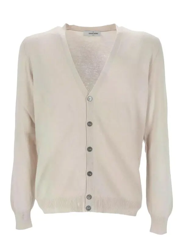 GRAN SASSO V-neck Cardigan - Neutrals