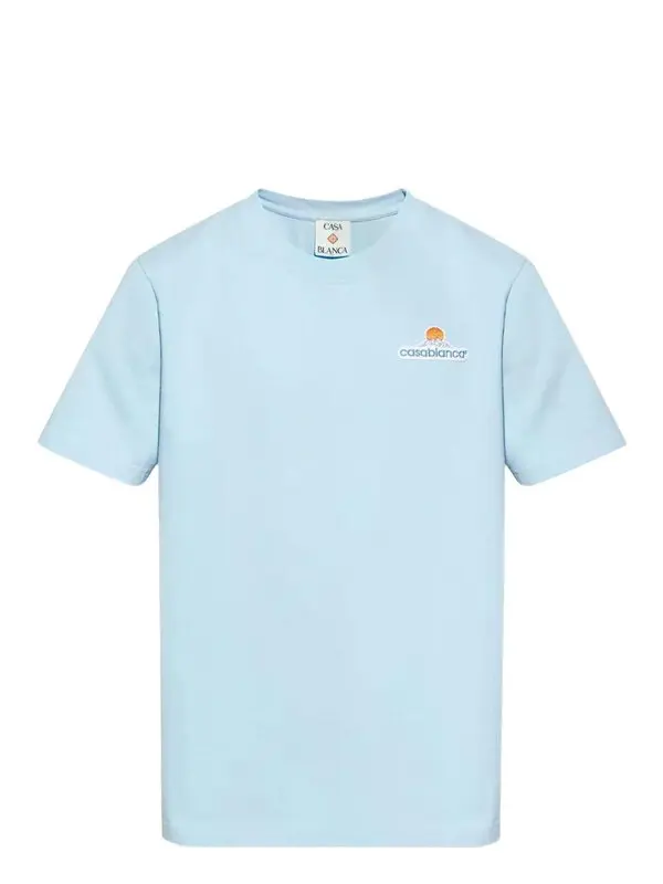 Casablanca Logo-embroidered T-shirt - Blue