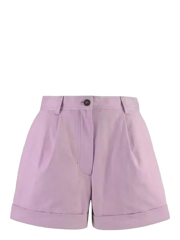 Maison Kitsuné Pleat-front Shorts - Purple