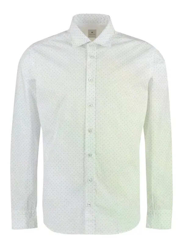BASTONCINO Micro-dotted Shirt - White