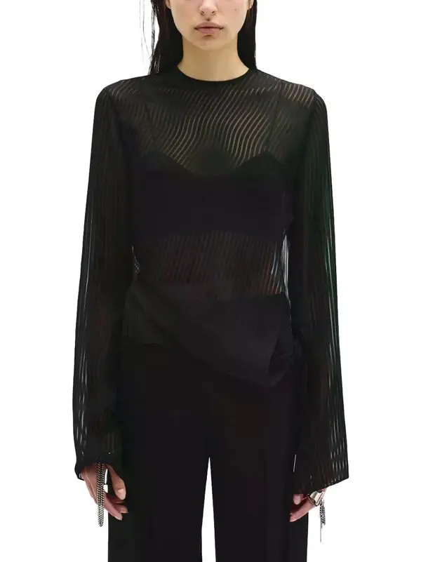 ANN DEMEULEMEESTER Benonia Long-sleeve Blouse - Black