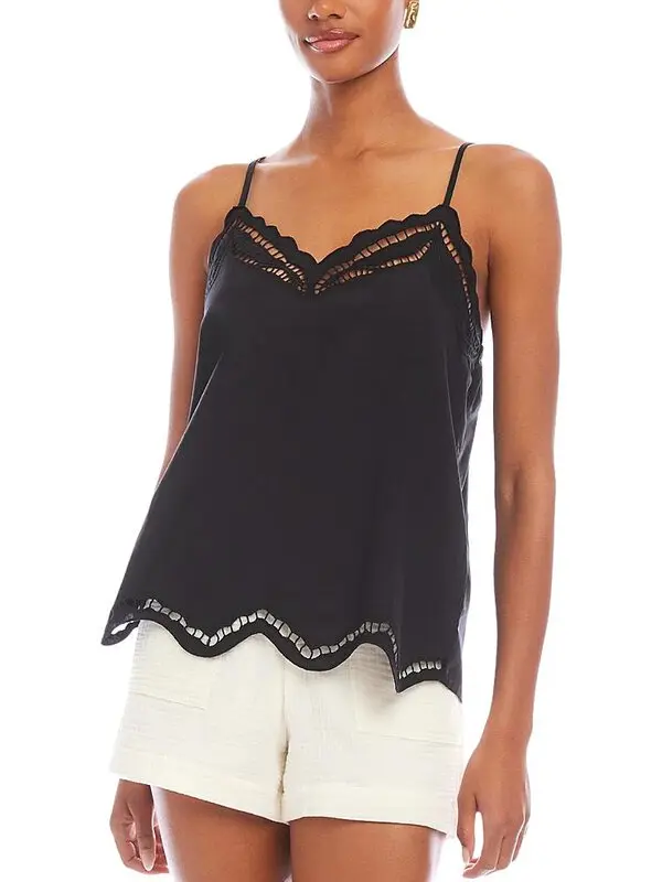 Fifteen Twenty Marian Cami Cutout Top - Black