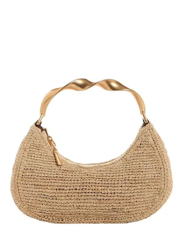 Simkhai Nixi Twist Handle Raffia Bag - Natural