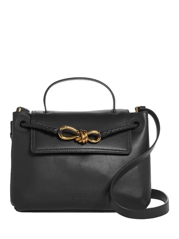 Bottega Veneta Small Ciao Ciao Leather Top Handle Bag - Graphite/muse Brass
