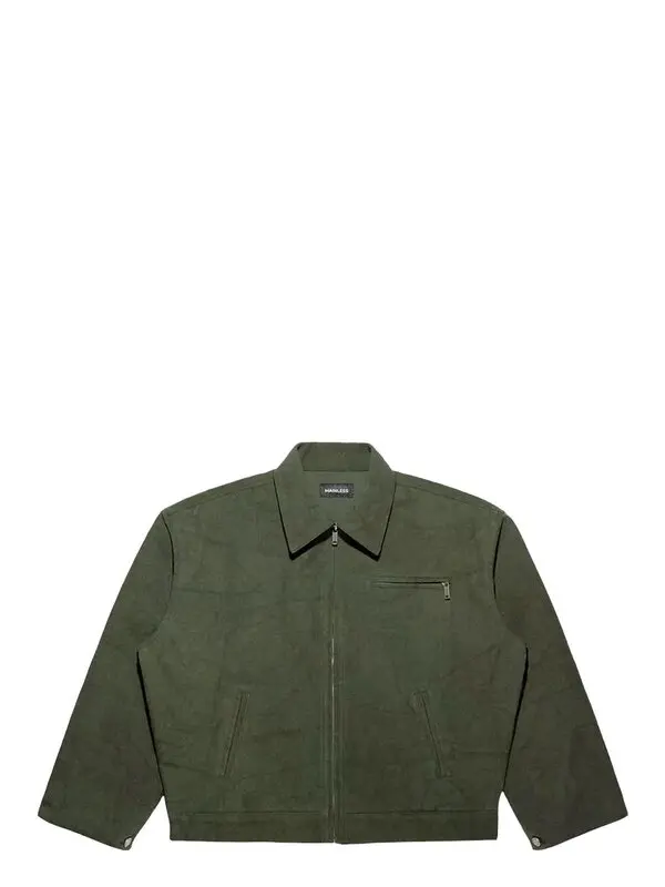 MAINLESS Zip-up Collared Jacket - Green