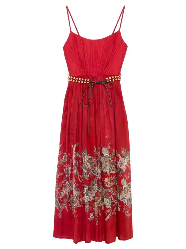 Zimmermann Floral-print Midi Dress - Red