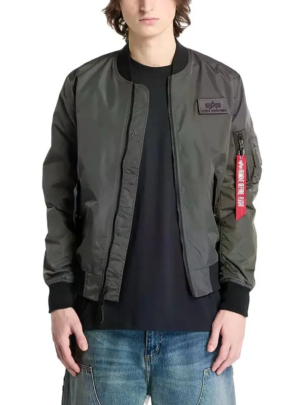 Alpha Industries Zip-up Bomber Jacket - Grey