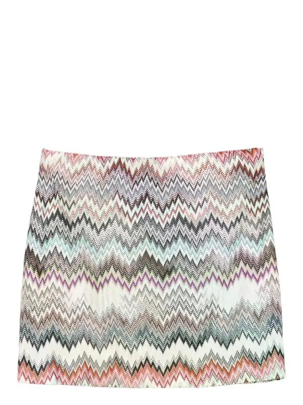 Missoni Zigzag-patterned Mini Skirt - Neutrals