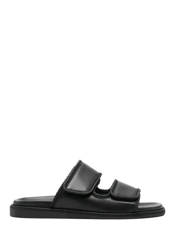 Dear Frances Braided Leather Sandals - Black