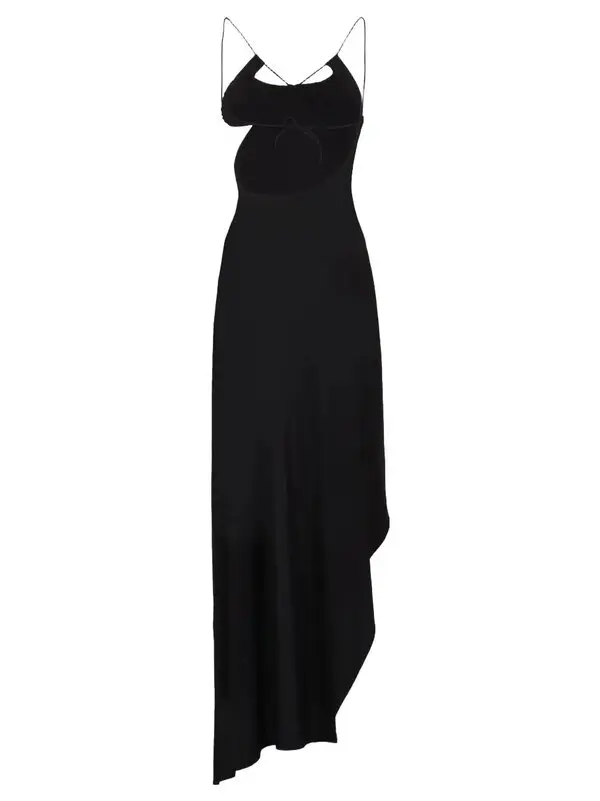 AMAZUIN Asymmetrical Dress - Black