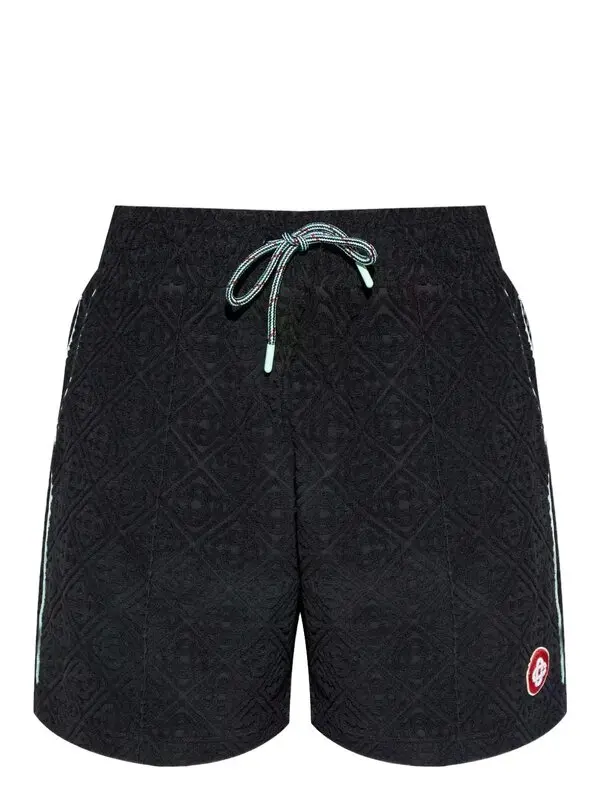 Casablanca Embroidered Shorts - Black