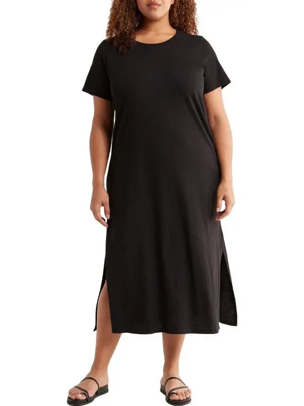 Eileen Fisher Organic Cotton Maxi Dress - Black