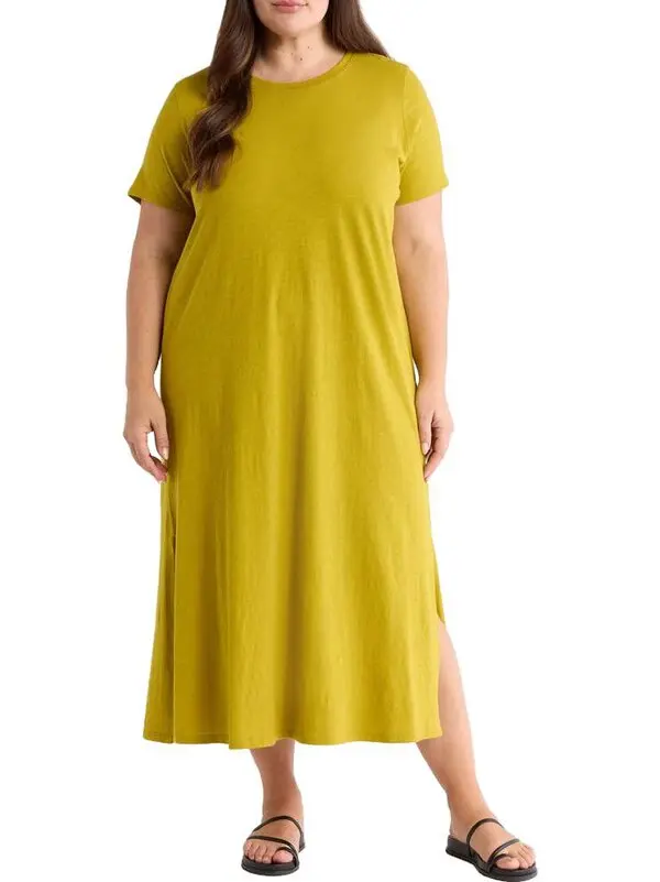 Eileen Fisher Organic Cotton Maxi Dress - Golden Pear