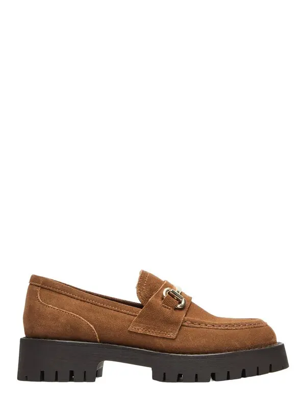Steve Madden Lando Lug Loafer - Cognac Suede