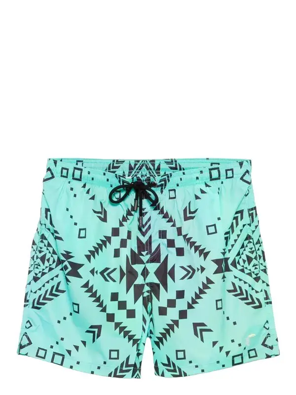 TOOCO Graphic-print Swim Shorts - Green