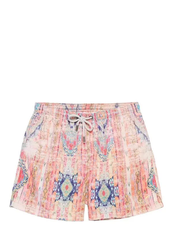 TOOCO Graphic-print Swim Shorts - Pink