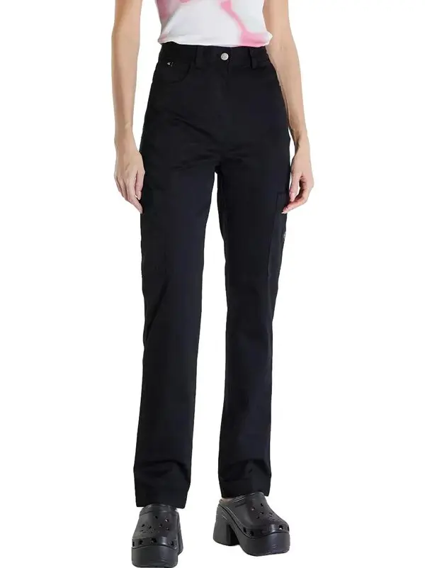 Calvin Klein Logo-appliqué Cargo Trousers - Black