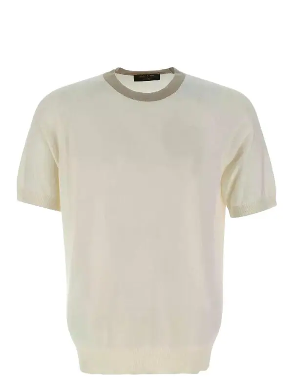 GRAN SASSO Organic Cotton T-shirt - Neutrals