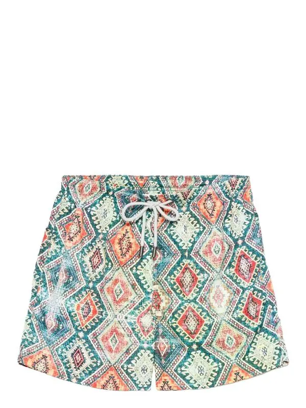 TOOCO Graphic-print Swim Shorts - Green