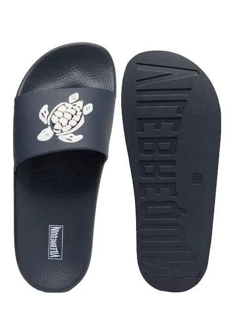 Vilebrequin Beach Slider Turtle Shoes - Blue