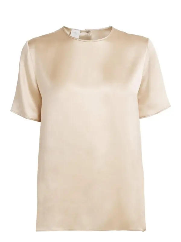Eleventy Silk Short-sleeve T-shirt - Beige
