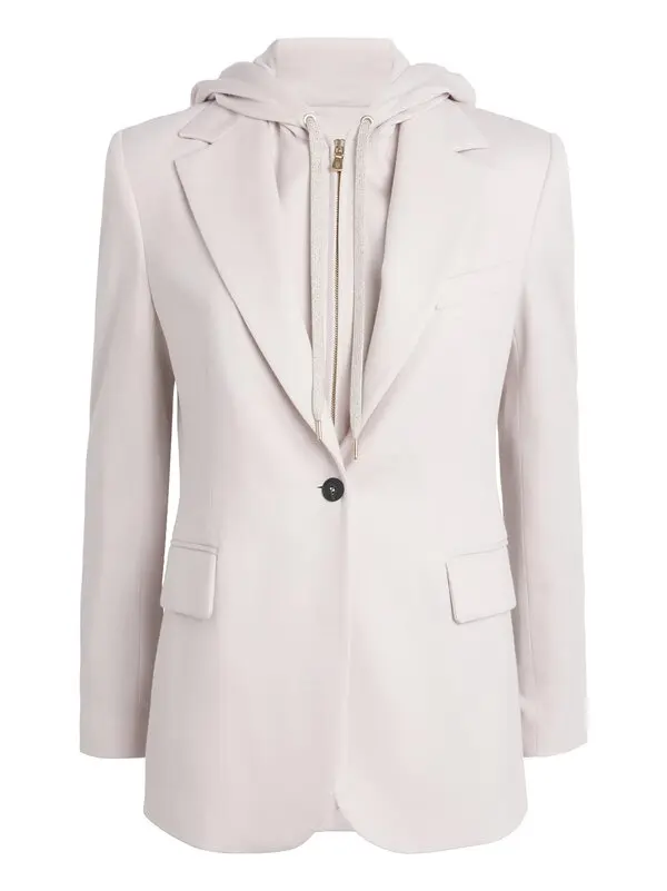 Eleventy Stretch-cotton Layered Blazer - Beige