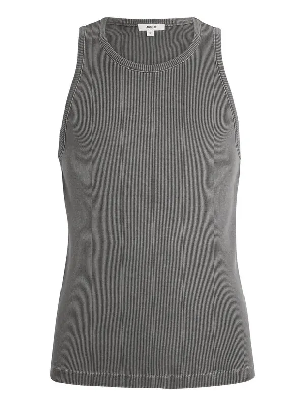 AGOLDE Ribbed Viggo Tank Top - Grey