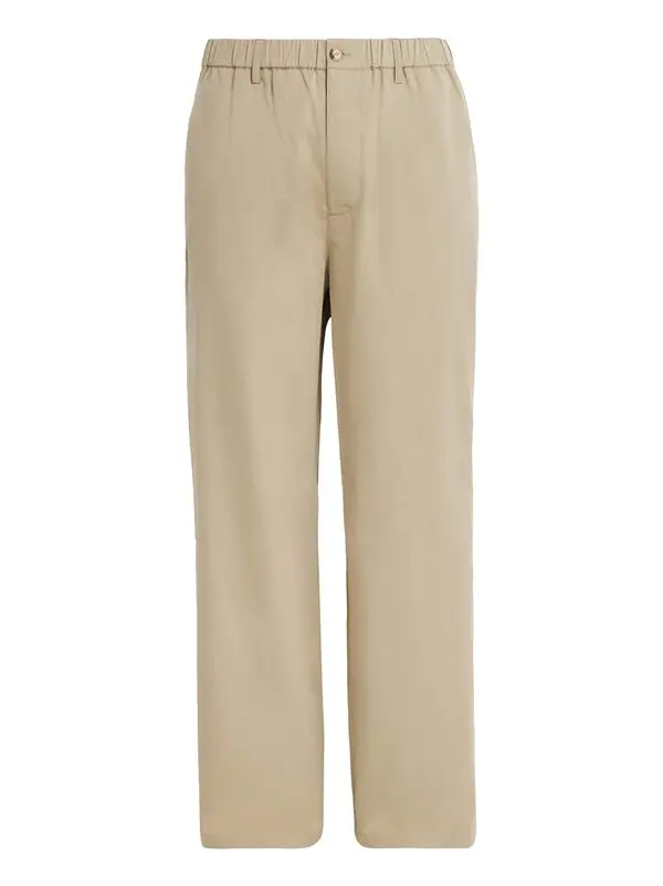 FRAME Cotton Wide-leg Trousers - Beige