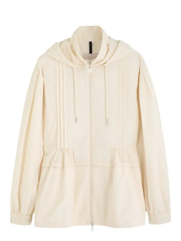 Moncler Vabre Pintuck Shell Jacket - Ivory