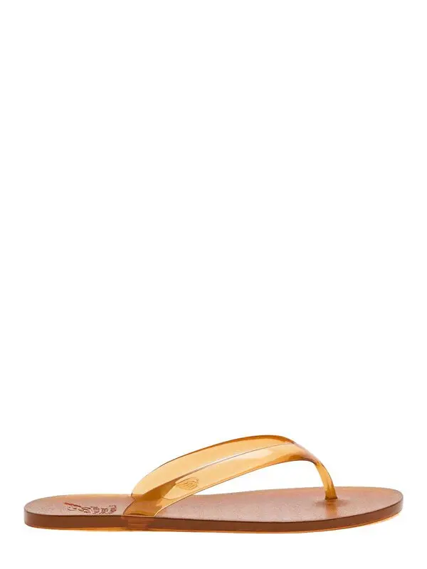 ANCIENT GREEK SANDALS Jelly Flip Flops - Caramel