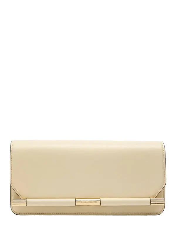 Victoria Beckham The 202 Grained Leather Clutch - Ivory
