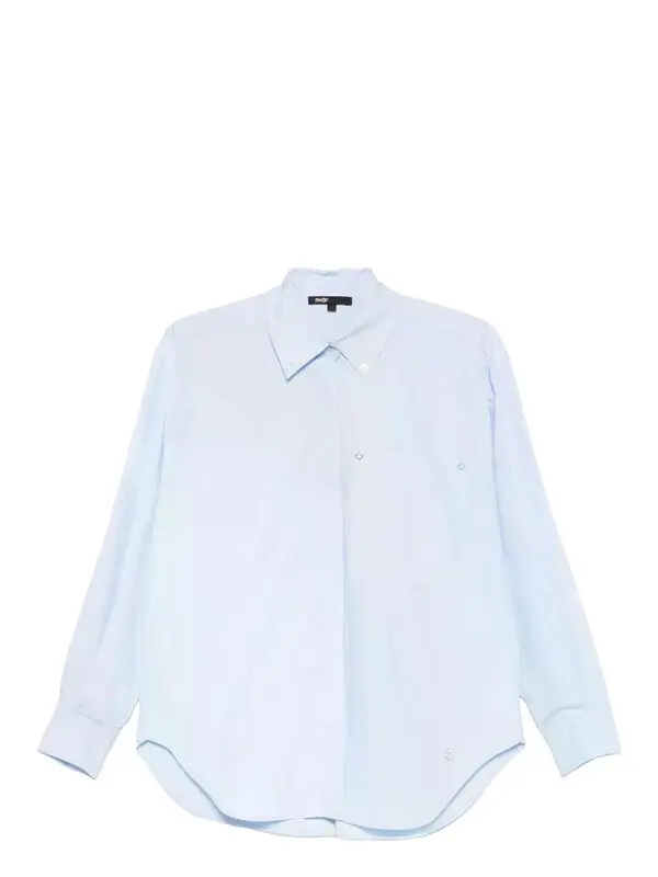 Maje Long Poplin Shirt - Blue