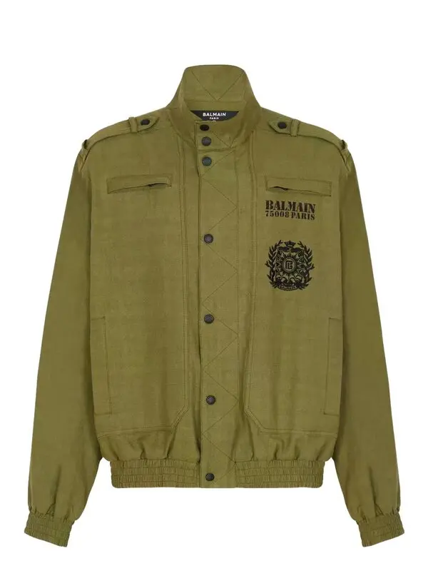 Balmain Logo-print Jacket - Green