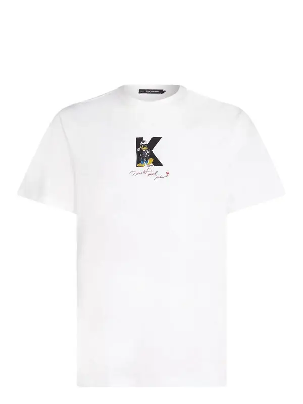 Karl Lagerfeld X Disney Organic-cotton T-shirt - White