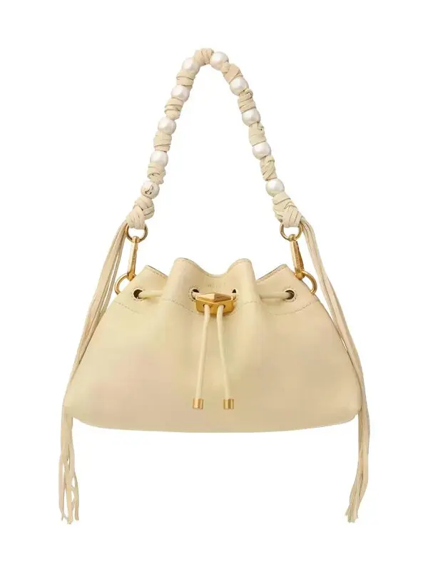 JIMMY CHOO Shoulder Bag With Fringe Detailing - Neutrals