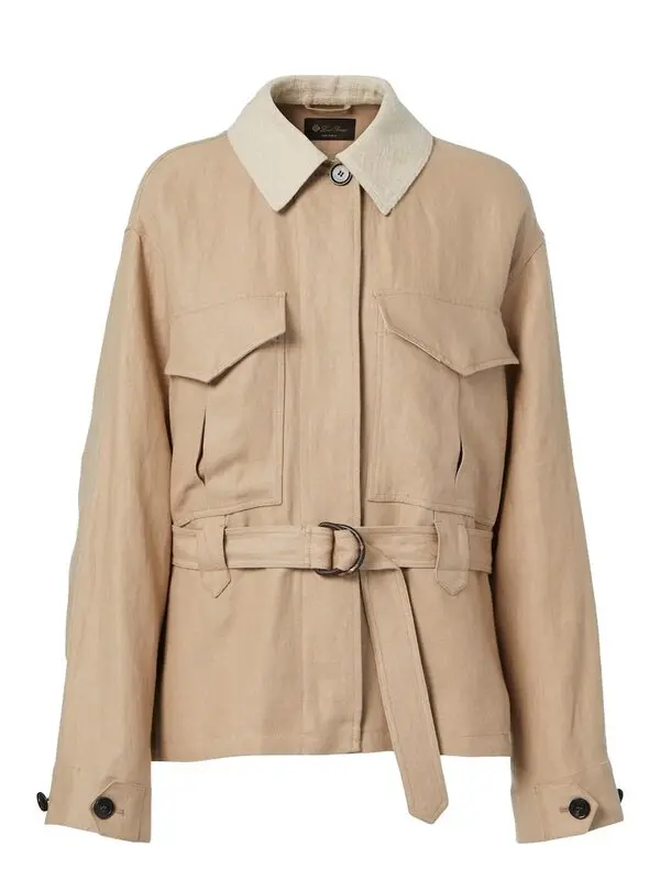 Loro Piana Dillon Linen Crêpe Jacket - Beige