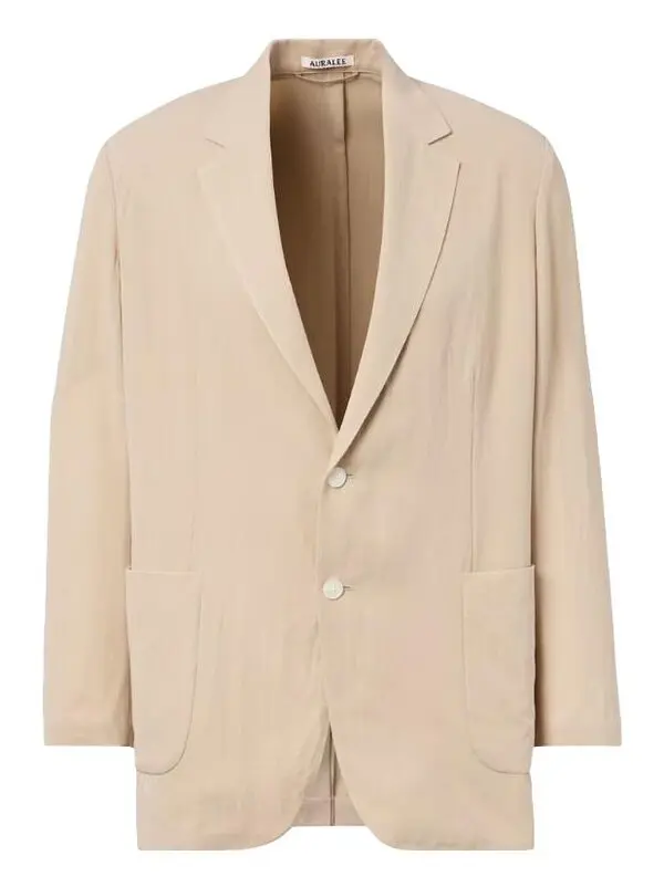 Auralee Cotton And Wool Gabardine Blazer - Beige