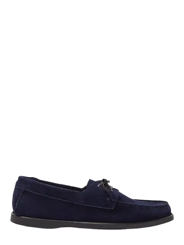 SAMAN AMEL City Moc Suede Boat Shoes - Blue