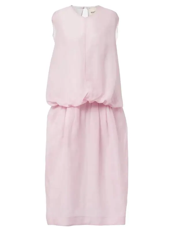 Khaite Noah Silk Organza Midi Dress - Pink