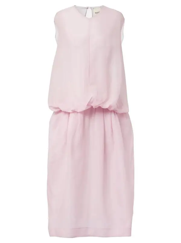 Khaite Noah Silk Organza Midi Dress - Pink