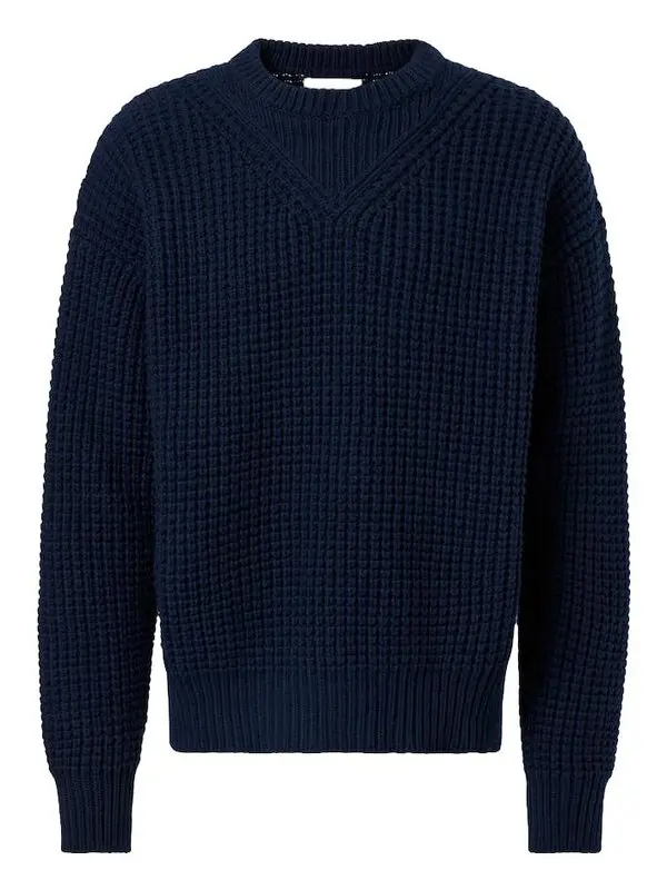 JIL SANDER Oversized Virgin Wool Sweater - Blue