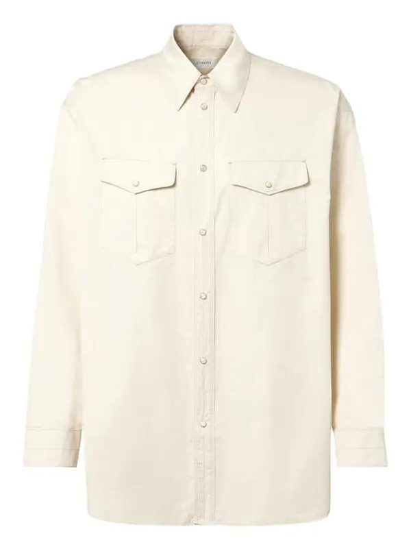LEMAIRE Cotton Satin Western Shirt - White