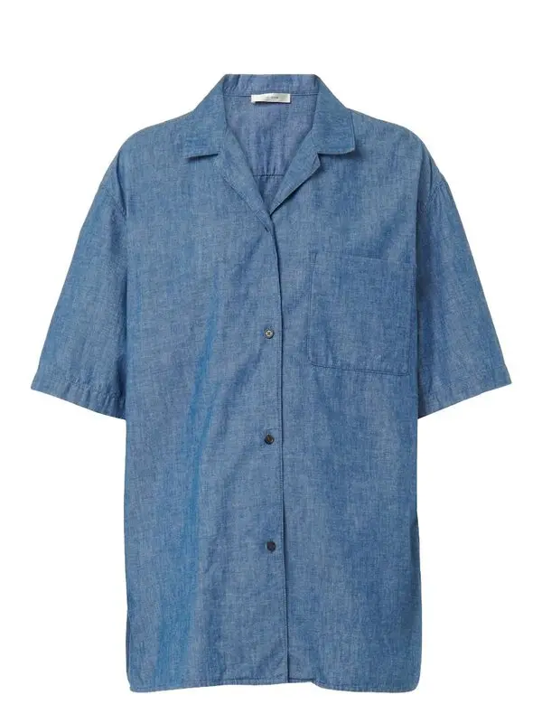 THE ROW Jorge Cotton Chambray Shirt - Blue