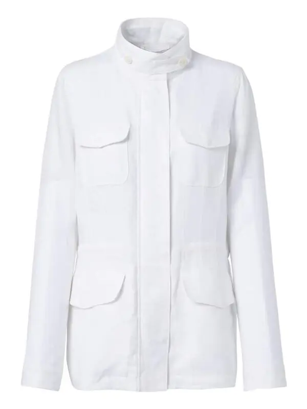 Loro Piana Traveller Linen Jacket - White