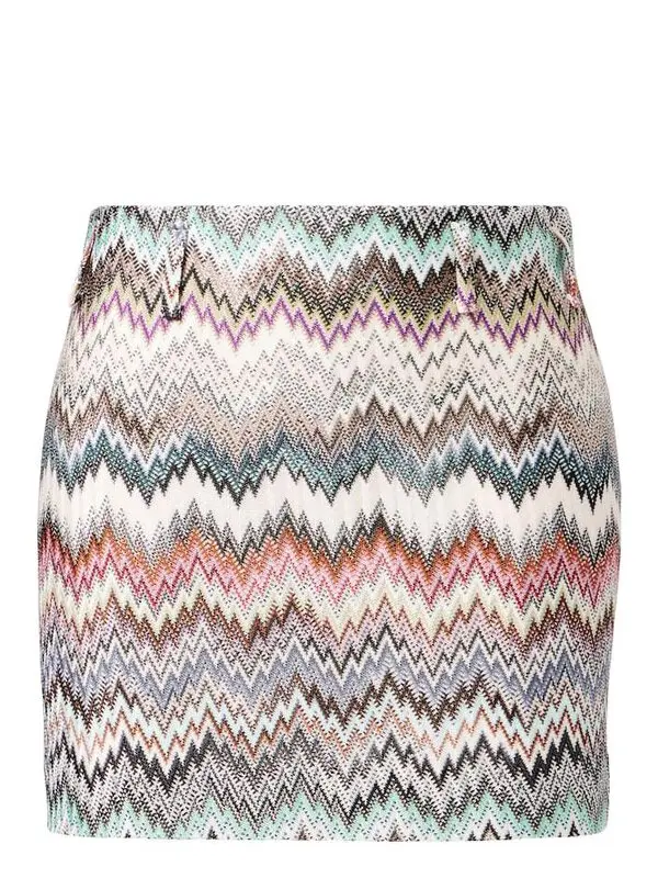 Missoni Zigzag Viscose Miniskirt - Multicoloured