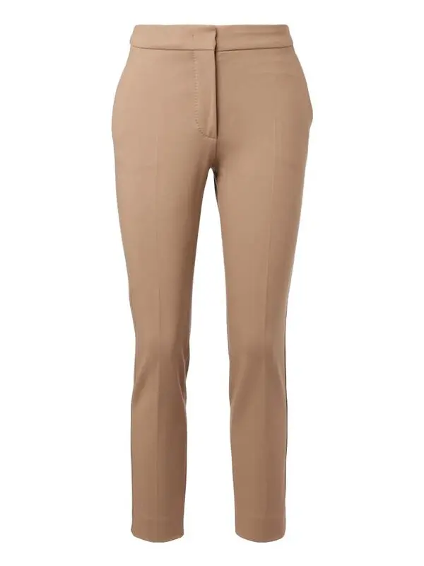 Max Mara Pegno Cropped Jersey Pants - Brown