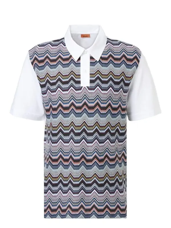 Missoni Zigzag Cotton Polo Shirt - Multicoloured