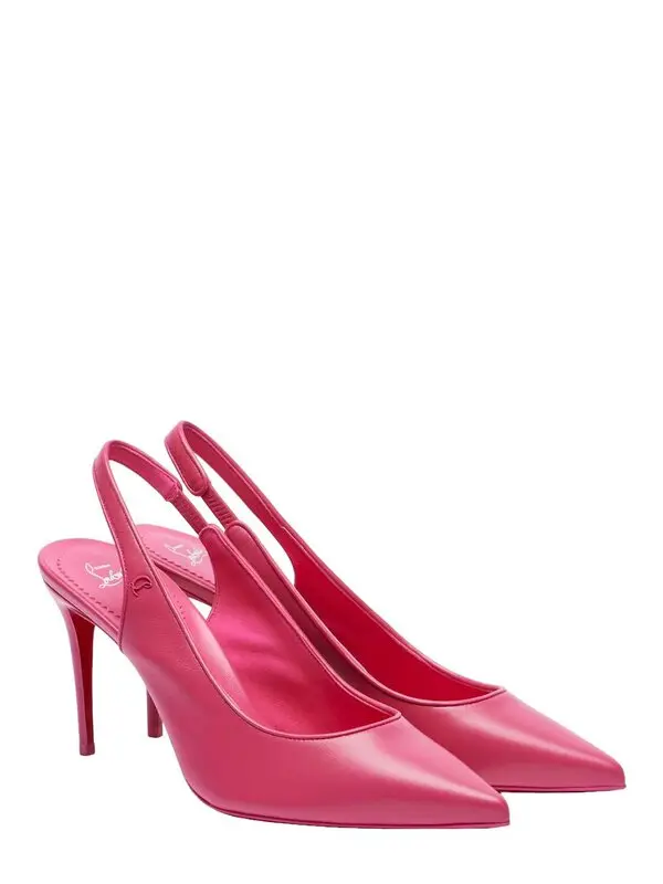 CHRISTIAN LOUBOUTIN Sporty Kate 85 Leather Slingback Pumps - Pink