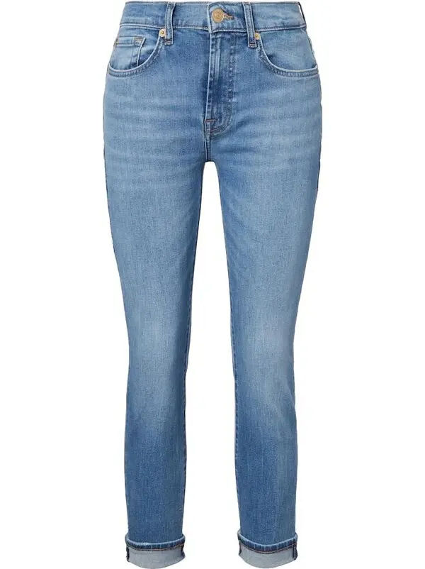 7 For All Mankind Mid-rise Slim Jeans - Blue