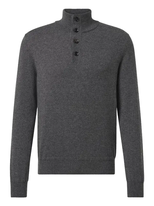 Brioni Cashmere Mockneck Sweater - Grey